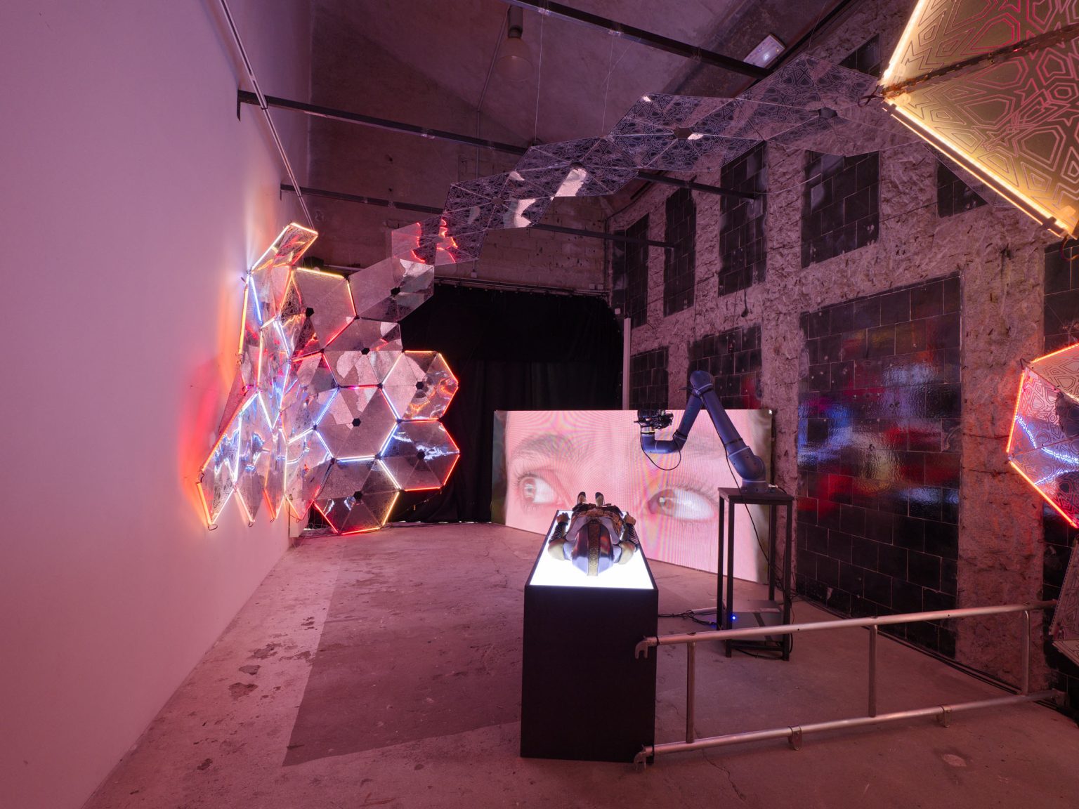 Sara Ouhaddou and Mounir Ayache at Passerelle Centre d’art contemporain ...